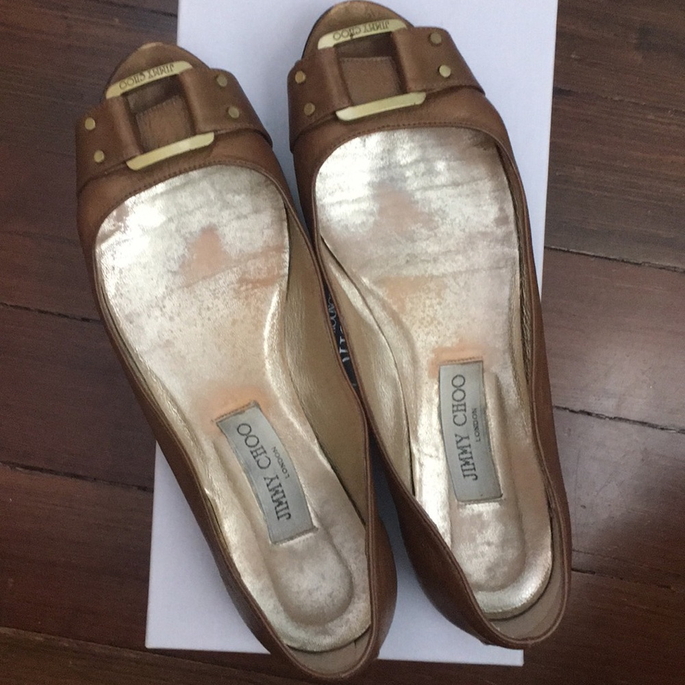 Jimmy Choo Open Toe Flats - Gem